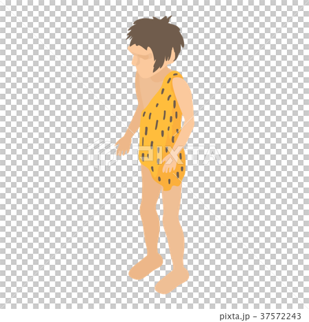 neanderthal icon, isometric style - Stock Illustration [37572243] - PIXTA