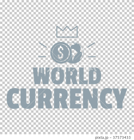 World currency logo, simple gray style - Stock Illustration [37573433 ...