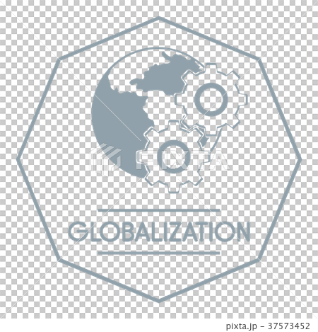Globalization logo, simple gray style - Stock Illustration [37573452 ...