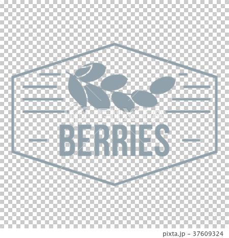 Berries logo, simple gray style - Stock Illustration [37609324] - PIXTA