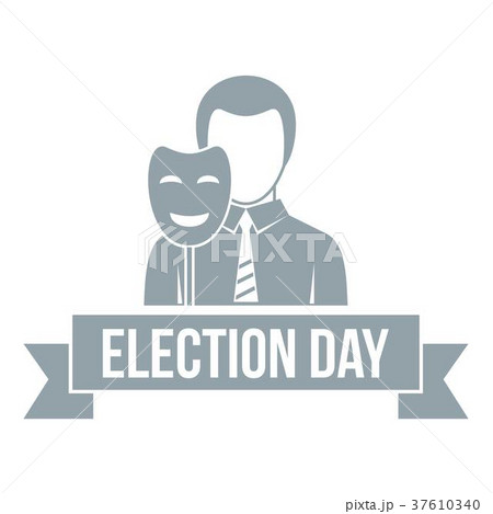 Election day logo, simple gray styleのイラスト素材 [37610340] - PIXTA