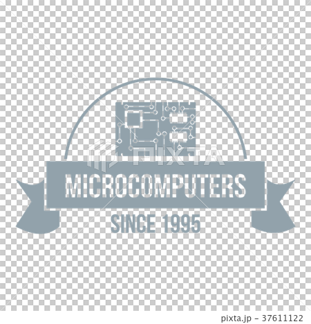 Microcomputers logo, simple gray style - Stock Illustration [37611122 ...