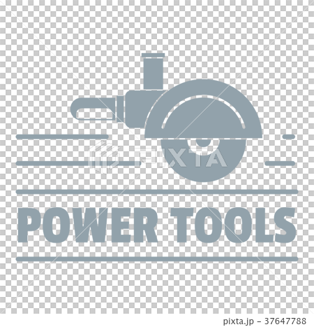 Power tool metal logo, simple gray style - Stock Illustration [37647788 ...