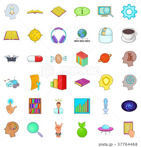 Human intelligence icons set, cartoon styleのイラスト素材 [37764468] - PIXTA