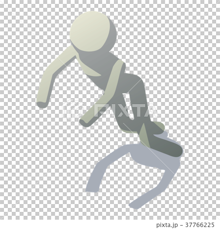 Stick man stumbling icon, isometric style - Stock Illustration ...
