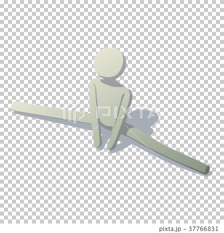 Stick man in splits icon, isometric style - Stock Illustration ...