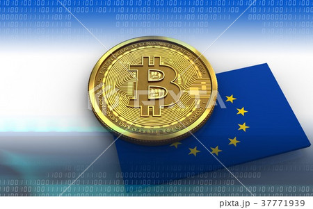 3d bitcoin EU flagのイラスト素材 [37771939] - PIXTA
