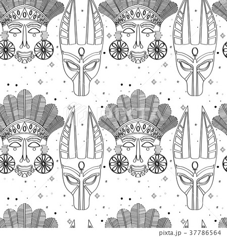 African Tribal Mask Patterns