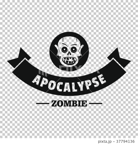 Zombie hunting logo, simple black style - Stock Illustration [37794136 ...