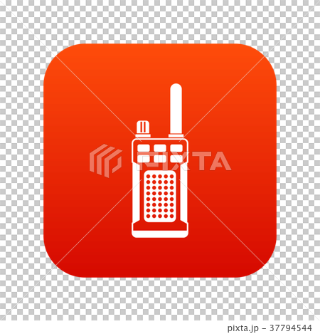 Portable handheld radio icon digital red - Stock Illustration [37794544 ...