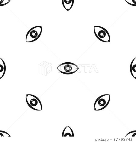 Human eye pattern seamless blackのイラスト素材 [37795742] - PIXTA