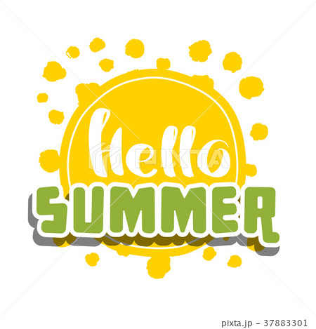 Hello Summer on color circle.のイラスト素材 [37883301] - PIXTA