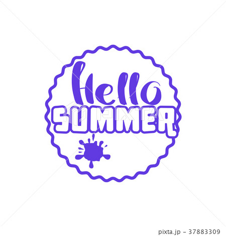 Hello Summer on color circle.のイラスト素材 [37883309] - PIXTA
