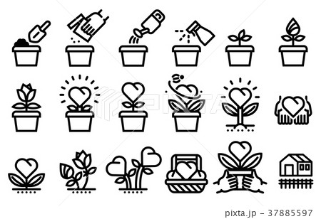 Love grows with carefulness for give to your love.のイラスト素材 [37885597 ...