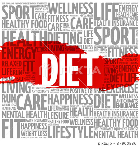 Diet word cloud collageのイラスト素材 [37900836] - PIXTA