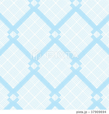 blue dashed line frame diamond pattern backgroundのイラスト素材 [37909694] - PIXTA