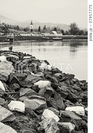 Scenery of Szentendre, Hungary, colorlessの写真素材 [37957775] - PIXTA