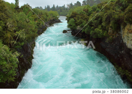 Rapid stream/ Fuka fall in New Zealandの写真素材 [38086002] - PIXTA
