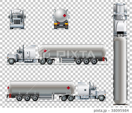 Vector realistic tanker truck template isolated on - Stock Illustration ...