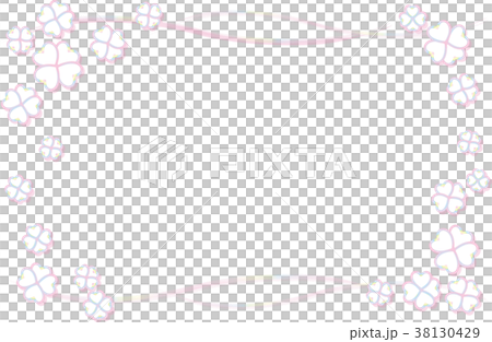 Four leaf clover frame Watermark Rainbow color - Stock Illustration ...