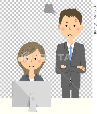 Business scene Boss and subordinate - Stock Illustration [38147918] - PIXTA