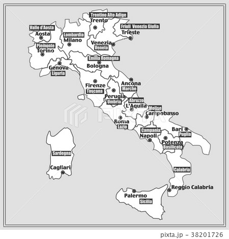 Italy Map Regions And Capitals