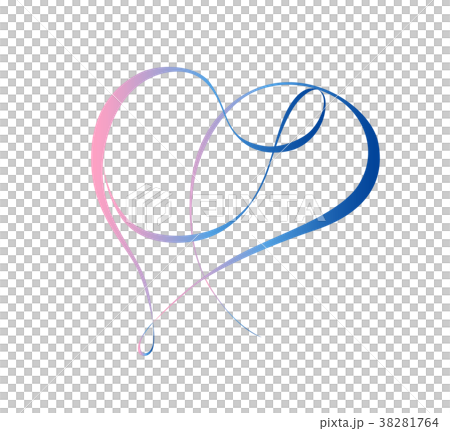 Heart line drawing calligraphy retro - Stock Illustration [38281764 ...