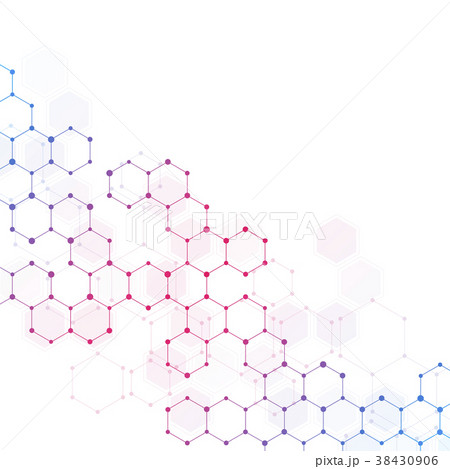 Abstract medical background with moleculesのイラスト素材 [38430906] - PIXTA