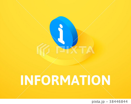 Information isometric icon, isolated on colorのイラスト素材 [38446844] - PIXTA