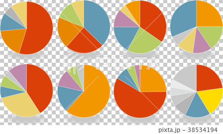 Pie chart line color - Stock Illustration [38534194] - PIXTA