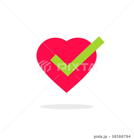 Heart tick icon vector illustration isolatedのイラスト素材 [38566794] - PIXTA