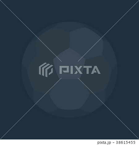 Dark soccer ball background. Flat designのイラスト素材 [38615455] - PIXTA