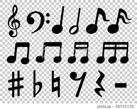 Musical note illustration set - Stock Illustration [38735176] - PIXTA