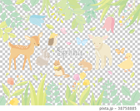 Spring animal illustration - Stock Illustration [38758885] - PIXTA
