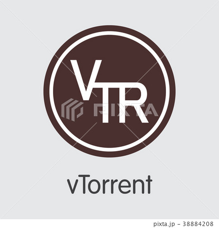 Vtorrent Cryptocurrency Coin. Vector Symbol of VTRのイラスト素材 [38884208 ...