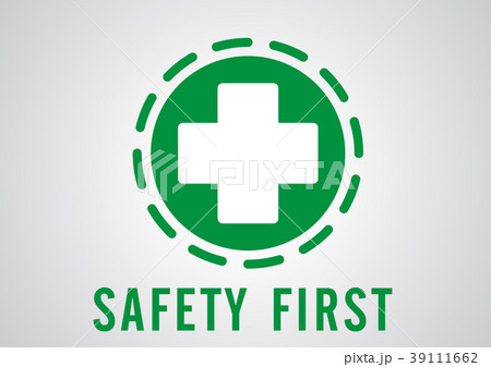 safety first logo banner vector sign symbol のイラスト素材 [39111662] - PIXTA