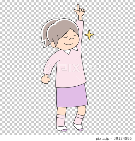5 year old girl _ profane - Stock Illustration [39124896] - PIXTA