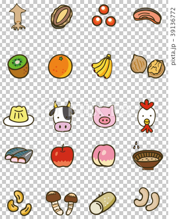 Food allergy-Illustration material of 20 items... - Stock Illustration ...