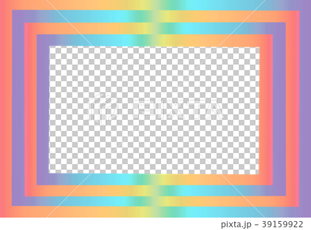 Pale rainbow colored picture frame - Stock Illustration [39159922] - PIXTA