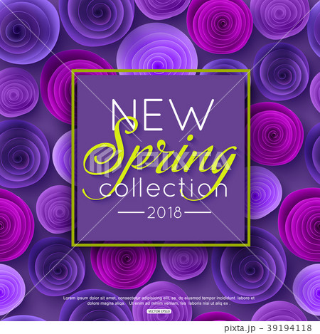 New Spring Collection background decorated ultraのイラスト素材 [39194118] - PIXTA