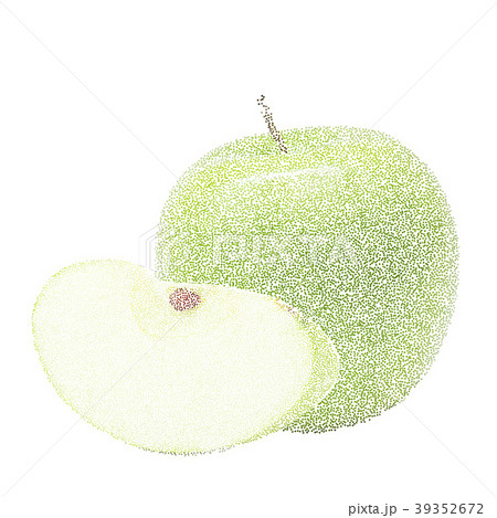 Tropical nature fresh colorful stippling appleのイラスト素材 [39352672] - PIXTA