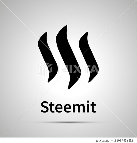 Steemit cryptocurrency simple black iconのイラスト素材 [39440382] - PIXTA