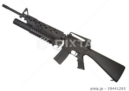 M16A4 rifle equipped with an M203 grenade launcherの写真素材 [39441263] - PIXTA