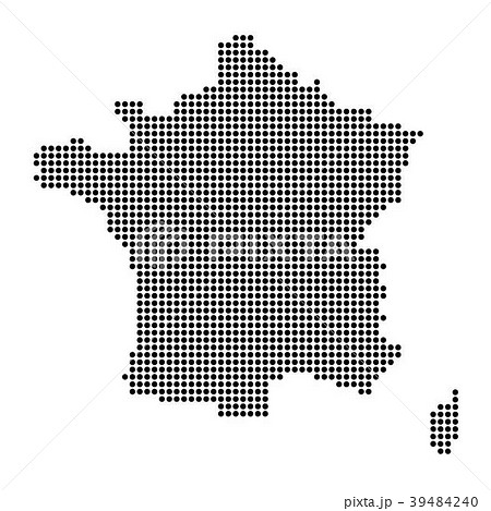 France Map of circle shape with the regionsのイラスト素材 [39484240] - PIXTA