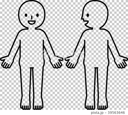 Simple figure of human body - Stock Illustration [39563646] - PIXTA