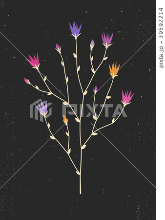 Vector illustration of stylized bell flowersのイラスト素材 [39592214] - PIXTA