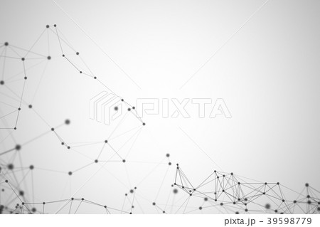 Black connection lines on white backgroundのイラスト素材 [39598779] - PIXTA