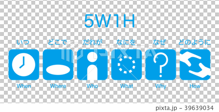 5W1H icon, pictogram - Stock Illustration [39639034] - PIXTA