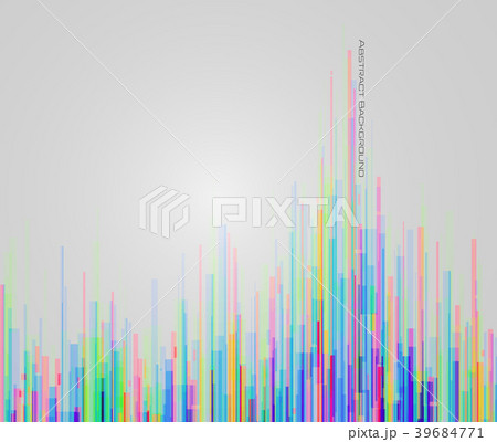 Abstract vertical colorful geometric line bg.のイラスト素材 [39684771] - PIXTA