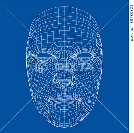 Human Face Blueprint 3d Model Face Wip Character Design